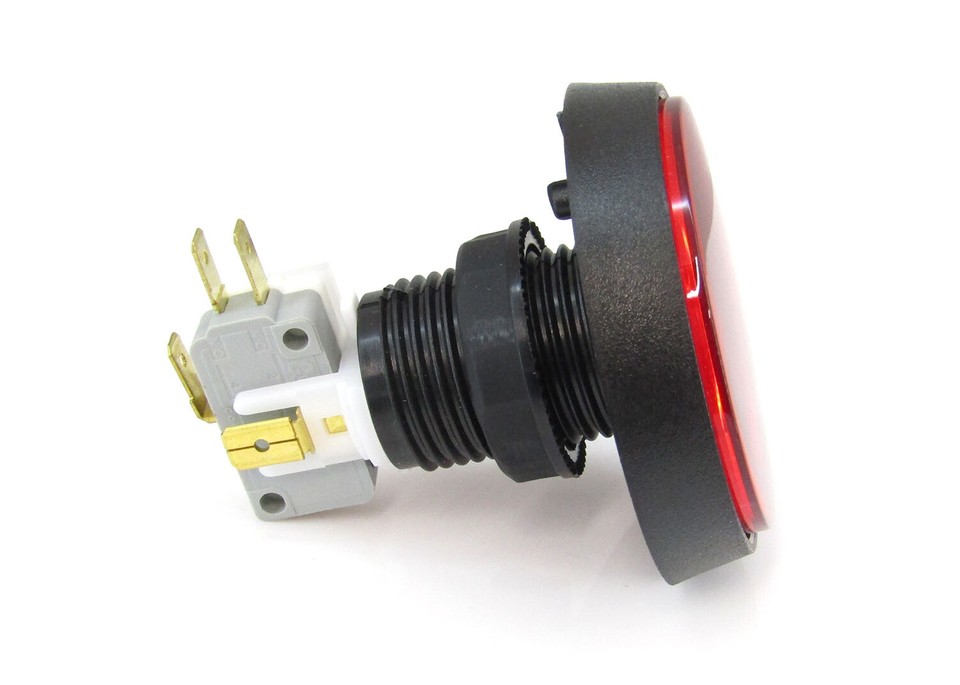 2" Red Illuminated Launch Ball Button with Microswitch for Pinball ...
