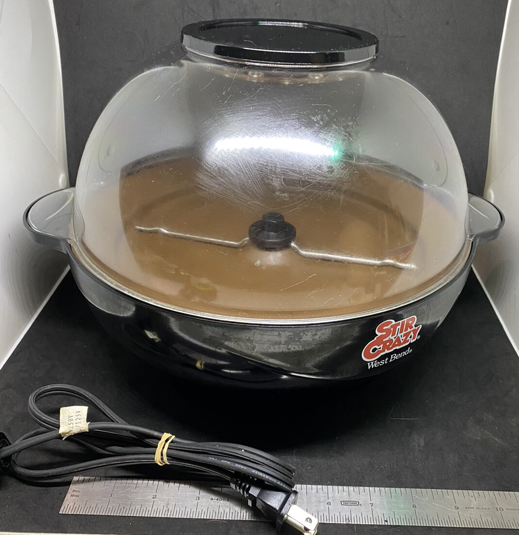 😃 Vintage West Bend Stir Crazy Popcorn Popper Maker 6 Quart 82306 ...