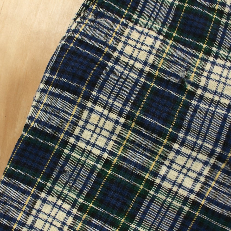 Tartan plaid flat front bootcut wool dress pants trousers 30x30 vtg 70s ...
