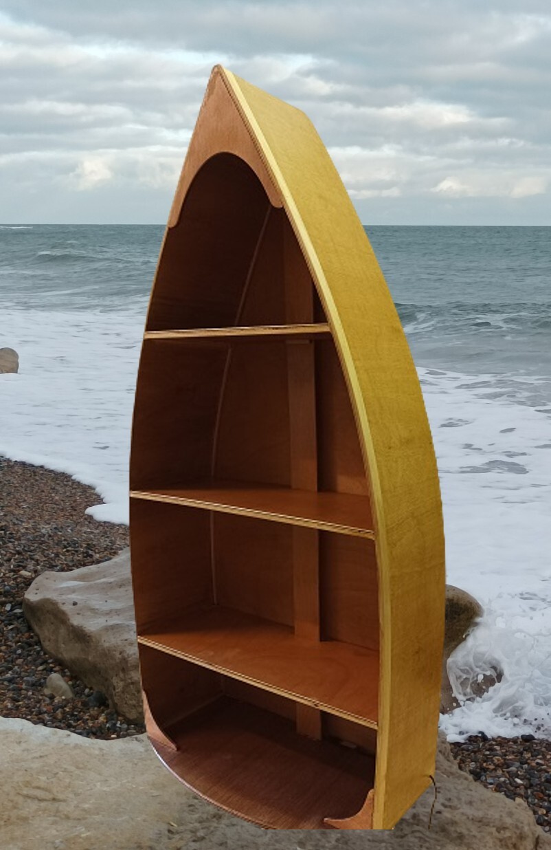 Basic Boat Shaped Shelf Unit 24", 34" or 44" high with lighting & paint ...