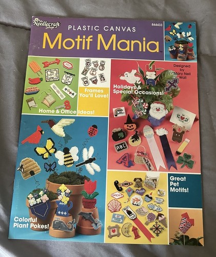 Motif Mania Plastic Canvas Craft Book Mary Nell Wall Pet, office ...
