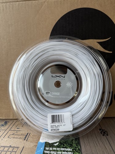 Luxilon Savage 16 Reel (127, 1.27 mm) Full 660ft 200m. 16g White String ...