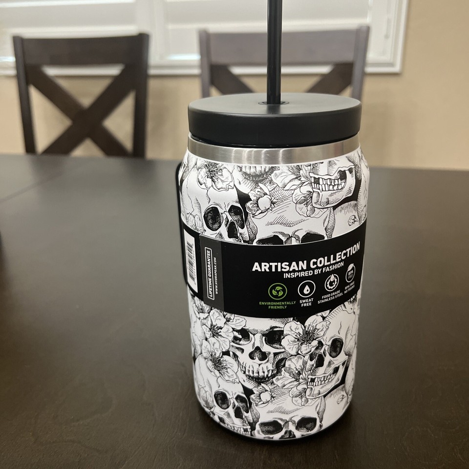 NEW Hydrapeak Quench 50 oz ARTISIAN Collection Skull Flowers Tumbler ...