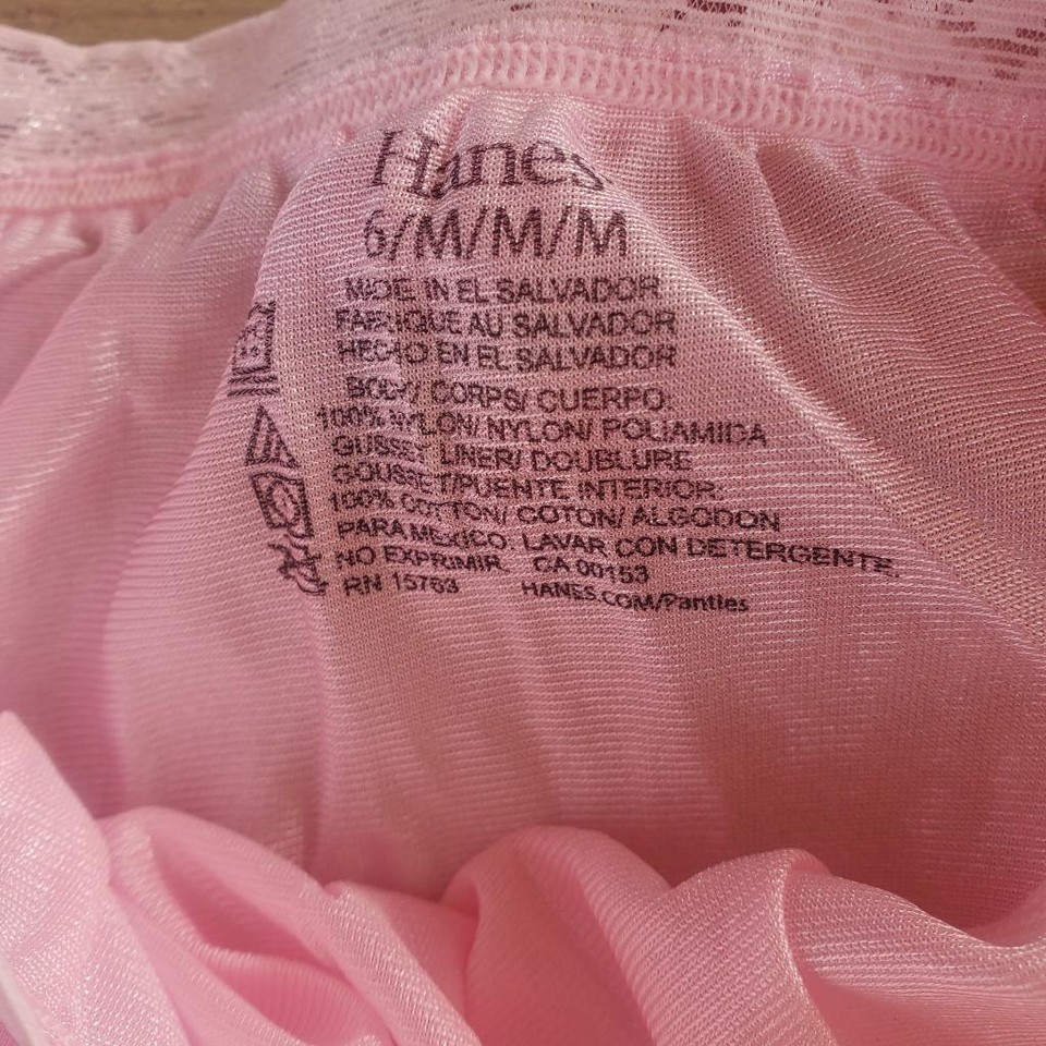 Size 6 Hanes Fuchsia Pink Vintage Nylon Hi Cut Lace Top Panty | eBay