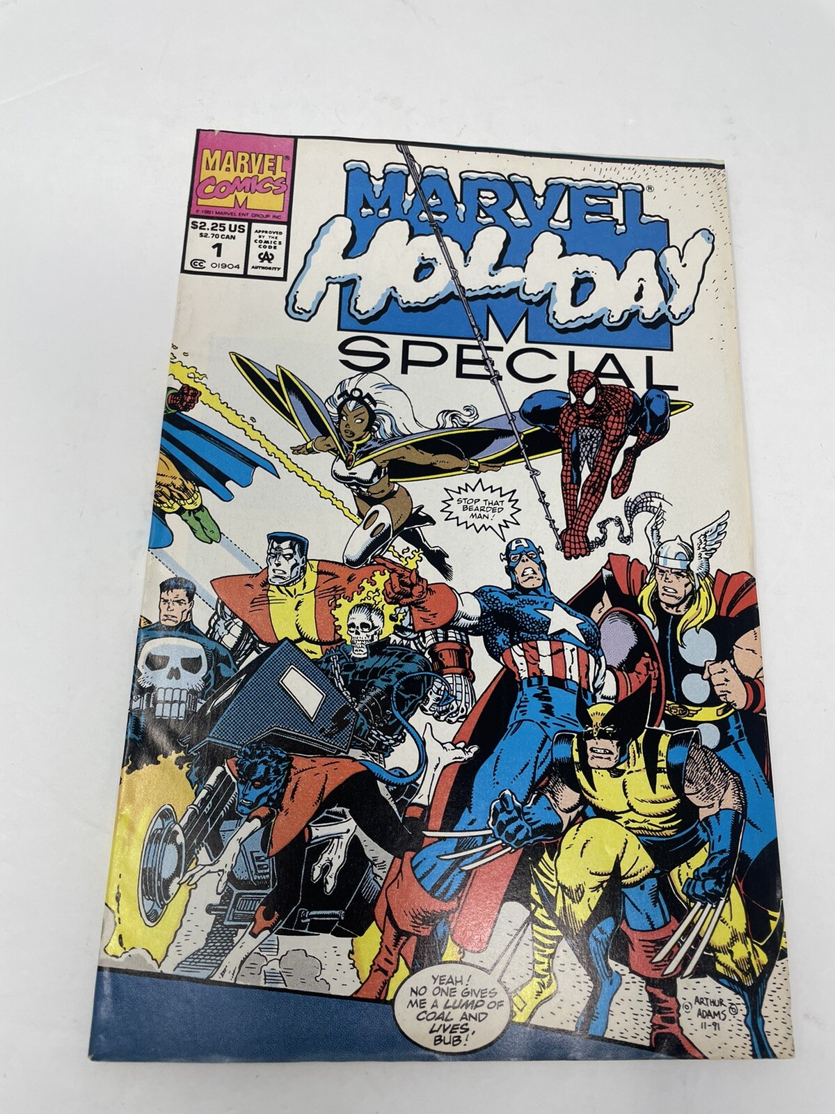 "Marvel Holiday Special" (1991) #1 Comic Book Superheroes Punisher Xmas ...
