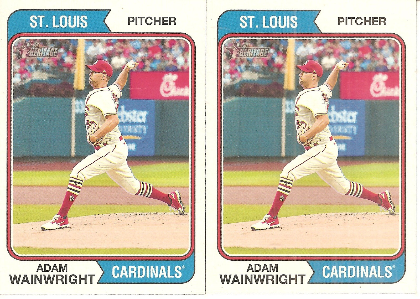 2 CARD 2023 TOPPS HERITAGE ADAM WAINWRIGHT BASEBALL CARD LOT #175 | eBay