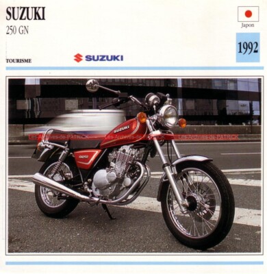 SUZUKI GN 250 GN250 1992 : Fiche Moto #000739 | eBay