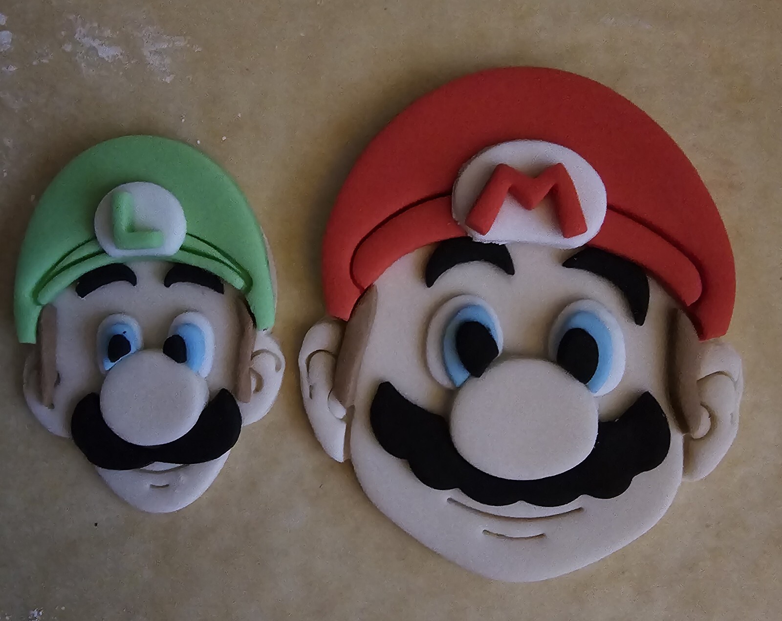 Edible Mario And Luigi Cake Topper. Fondant Super Mario Birthday Cake ...