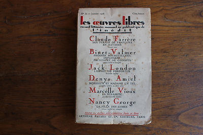 Oeuvres libres, Fayard 1926 nouvelle inédite Jack LONDON l'esprit de ...