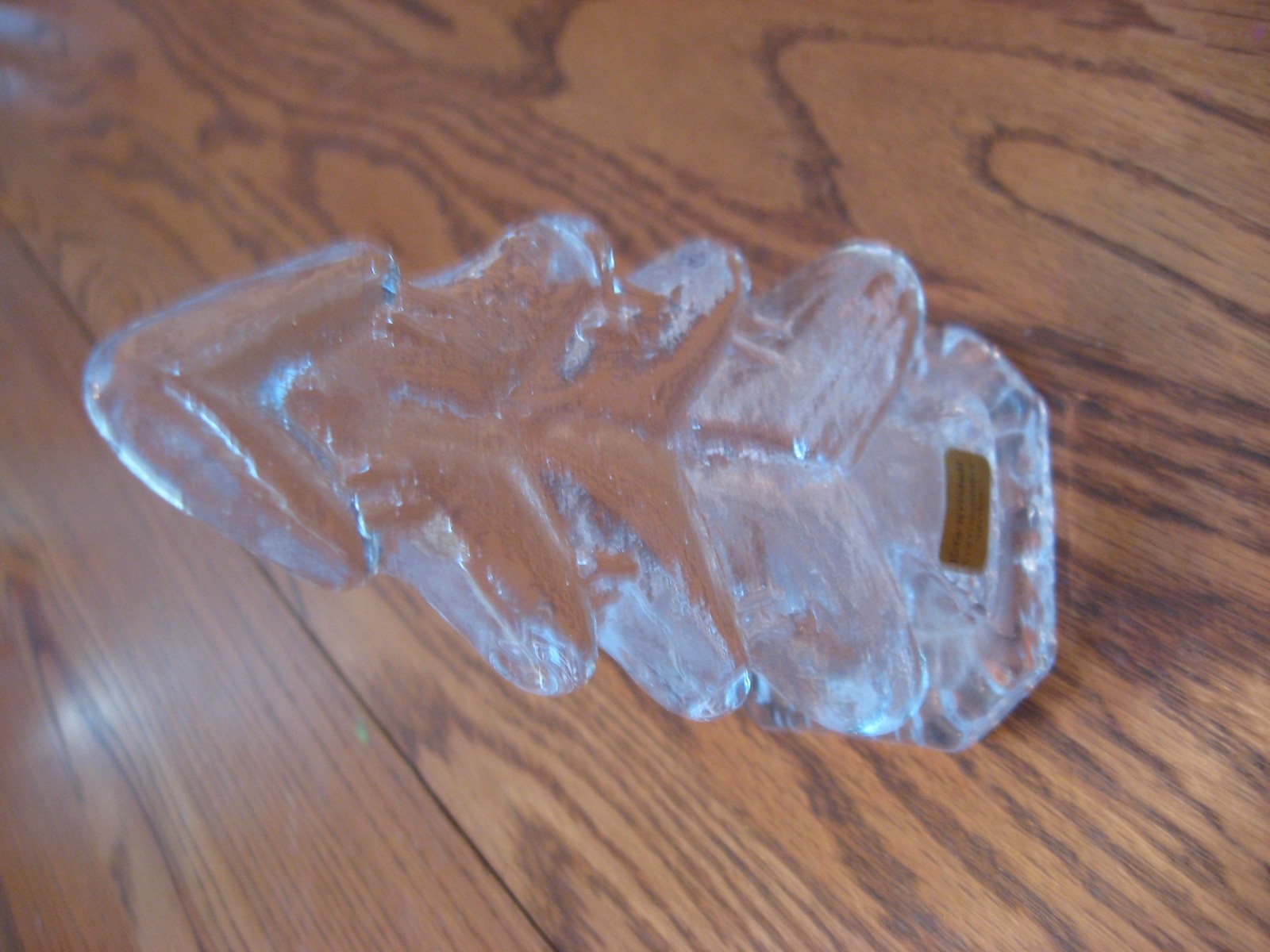 Eda Kristall-Nya Glasbruket-Sweden-Christmas tree Candle holder-6 1/2 ...