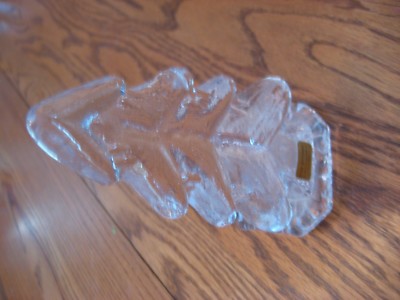 Eda Kristall-Nya Glasbruket-Sweden-Christmas tree Candle holder-6 1/2 ...