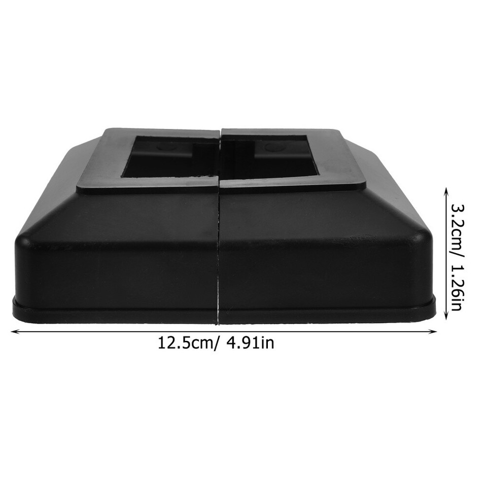 2 Pcs Square Tube Decorative Cover Deck Railing Post Base Fence Caps | eBay