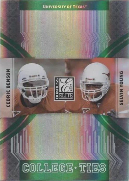 2007 Donruss Elite - College Ties Cedric Benson, Selvin Young #CT-17 ...