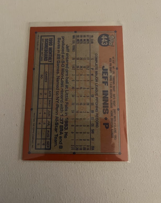 1991 Topps - #443 Jeff Innis | eBay