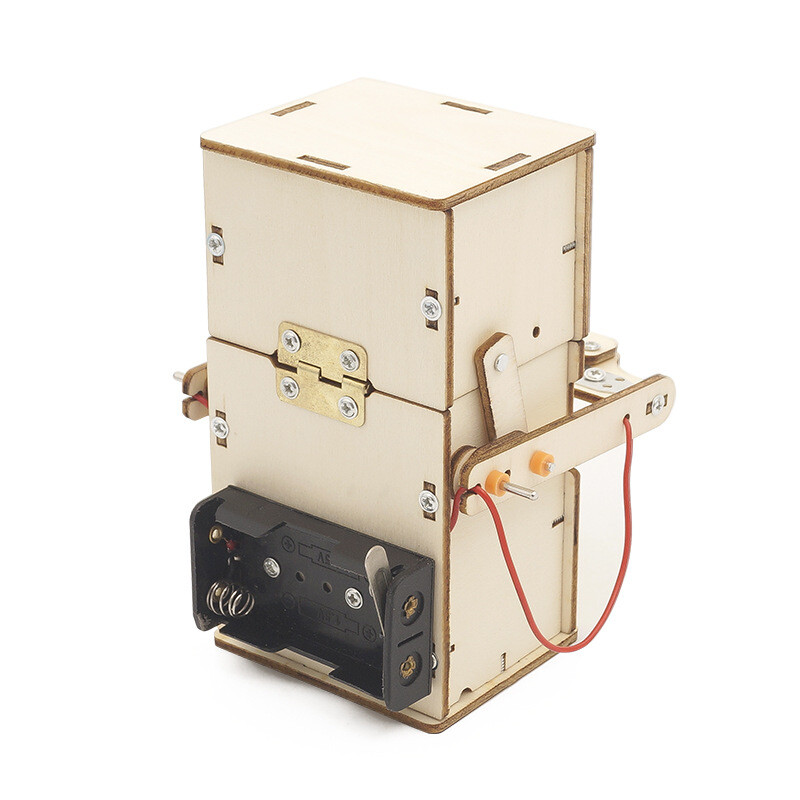 Coin-eating Robot Wood Material Diy Science Experiment Invention Setm ...