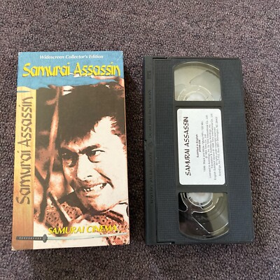 SAMURAI ASSASSIN VHS NTSC ANIMEIGO CARTON widescreen mifune W/ Liner ...