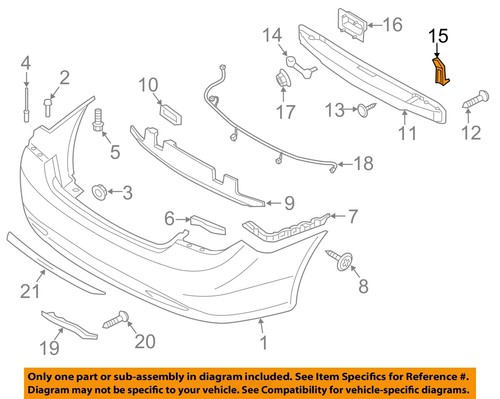 HYUNDAI OEM Sonata Rear Bumper-Impact Bar Rebar Beam Lower Bracket ...