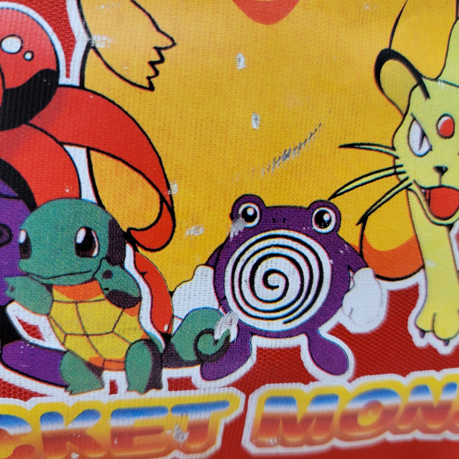 Vintage Pocket Monsters Pokemon SUPER Rainbow Backpack Red w/ Side ...