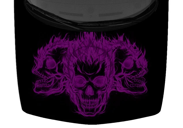 Skull With Purple Flames