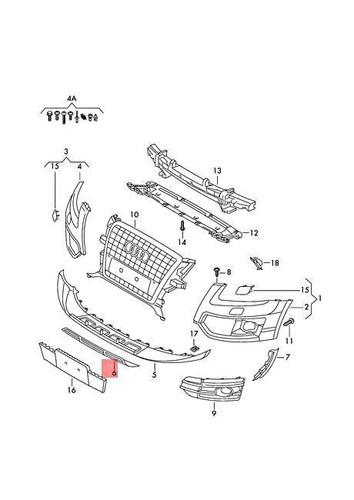 Genuine AUDI Q5 83B 8RB Underrun Bar 8R0807733A | eBay