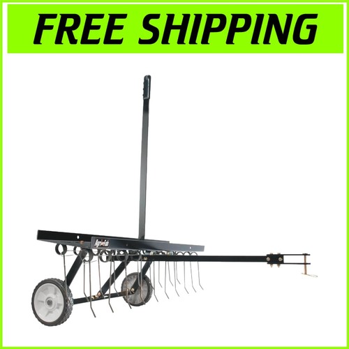 Heavy-Duty 40-inch Lawn Dethatcher with Rust-Proof Tines for Efficient ...