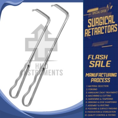 Richardson Retractor – 25cm Surgical Ribbon Retractor with 19x25mm Wide ...