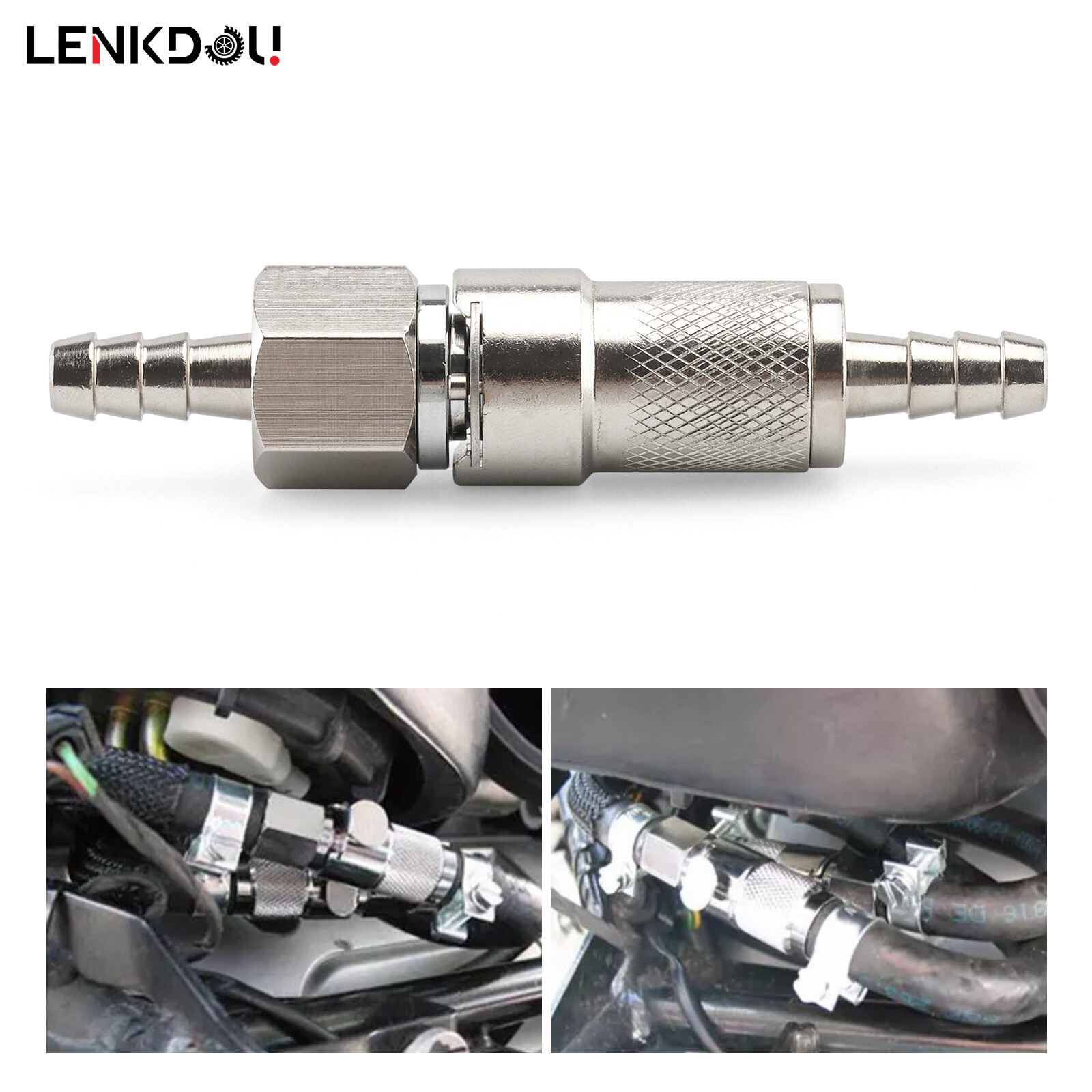 For Harley 1/4“ Gas Tank Fuel Line Hose Quick Release Disconnect ...