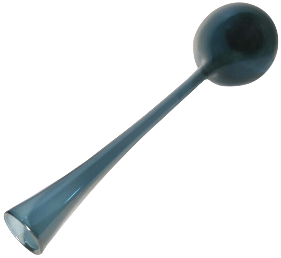 ARTHUR CARLSSON PERCY, GULLASKRUFS, SWEDEN TEAL BLUE 17" TALL, FLUTED ...