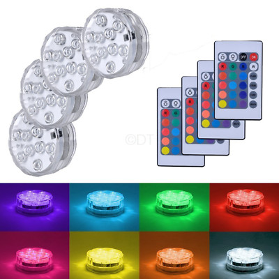 Submersible 10 LED Waterproof Light RGB for Vase Wedding Party Fish ...