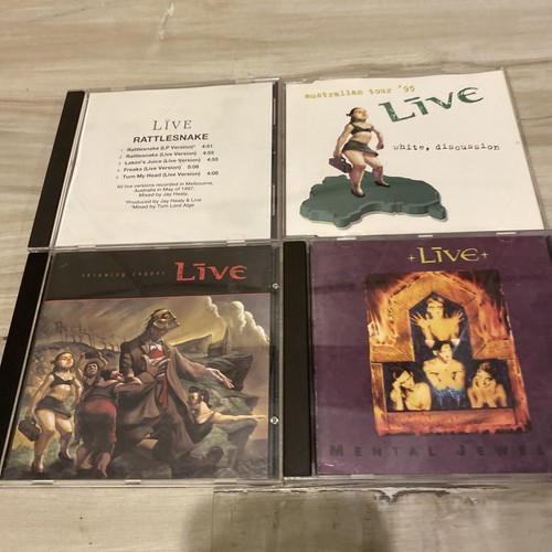 Live 4 CD LOT White Discussion IMPORT Rattlesnake Promo Mental Jewelry ...