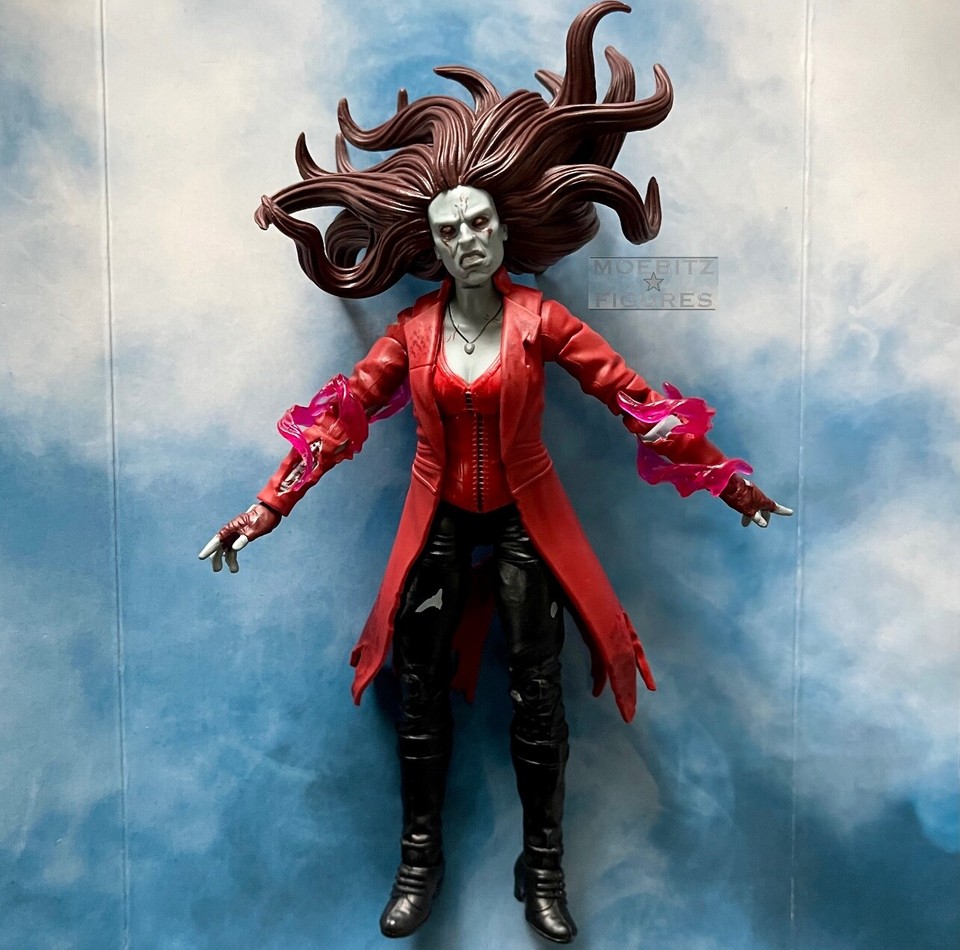 ZOMBIE SCARLET WITCH Marvel Legends MCU What If Wanda no Khonshu BAF ...