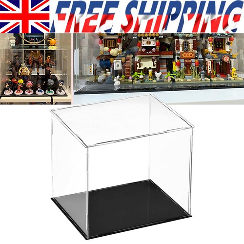 UK Large Acrylic Display Case Dustproof Box Perspex Clear Collectibles ...