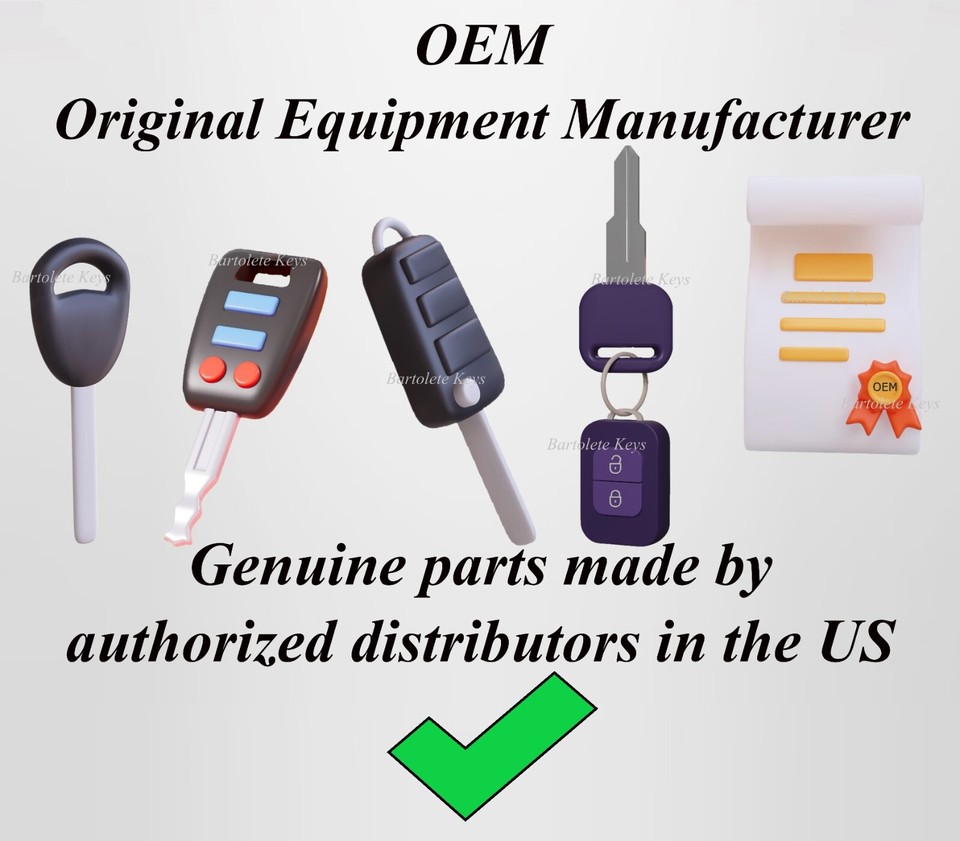 2 OEM Car Key Blank Fit Chevrolet Camaro Cruze Equinox Suburban Sonic ...