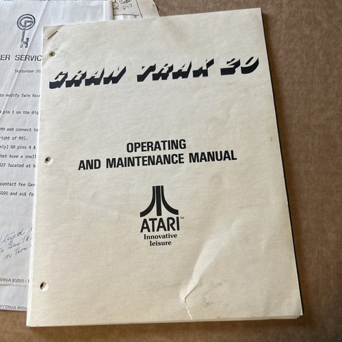original Factory Gran Trak 20 Atari arcade Video game Owners manual | eBay
