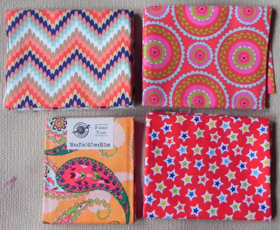 25 Fat Quarters, Assorted Patterns in Bright Colors, 18"x21" Cotton ...