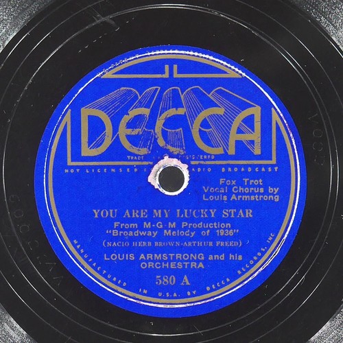 LOUIS ARMSTRONG You Are My Lucky Star / La Cucaracha DECCA 580 G+ 78 10 ...
