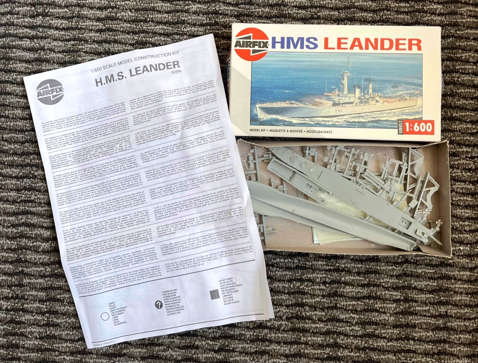 1:600 HMS Leander Destroyer 1:600 RARE AirFix kit 02206 | eBay