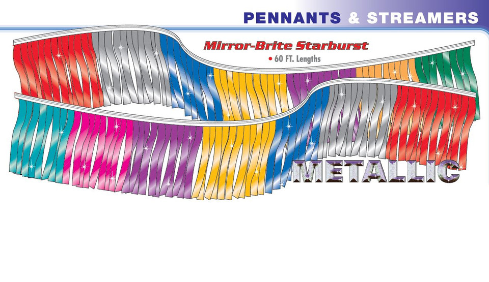 Car Dealer Metallic Streamers, Hula, Metallic Pennant, 12, Dozen ...