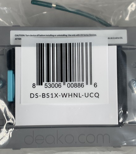 NEW Deako 1-Gang Backplate and Faceplate, Simple Rocker Switch, DS-BS1X ...