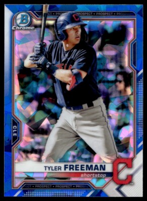2021 Bowman Chrome Sapphire Tyler Freeman A396 Cleveland Indians #BCP ...