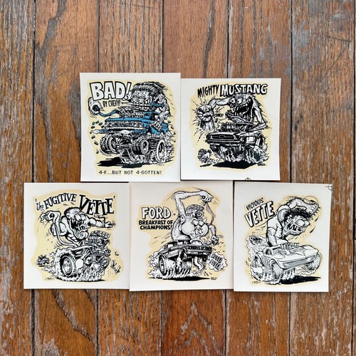 Lot of 5 Original ED ROTH Bad CHEVY Vicious VETTE FORD Mighty MUSTANG ...
