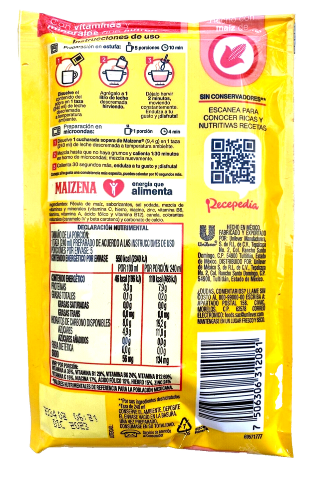 6-Pk Maizena Guayaba / Guava flavored corn beverage mix 47gr/1.6oz | eBay