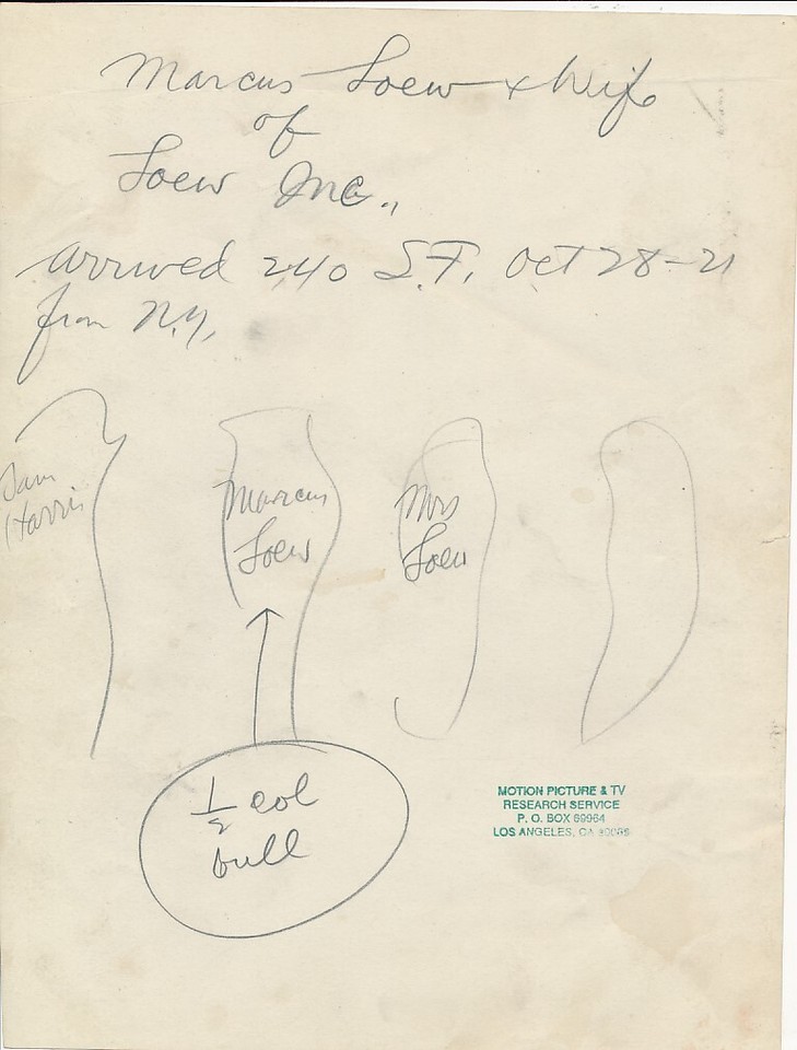 MARCUS LOEW MGM Studio Chairman & Wife Original CANDID Vintage 1920s ...