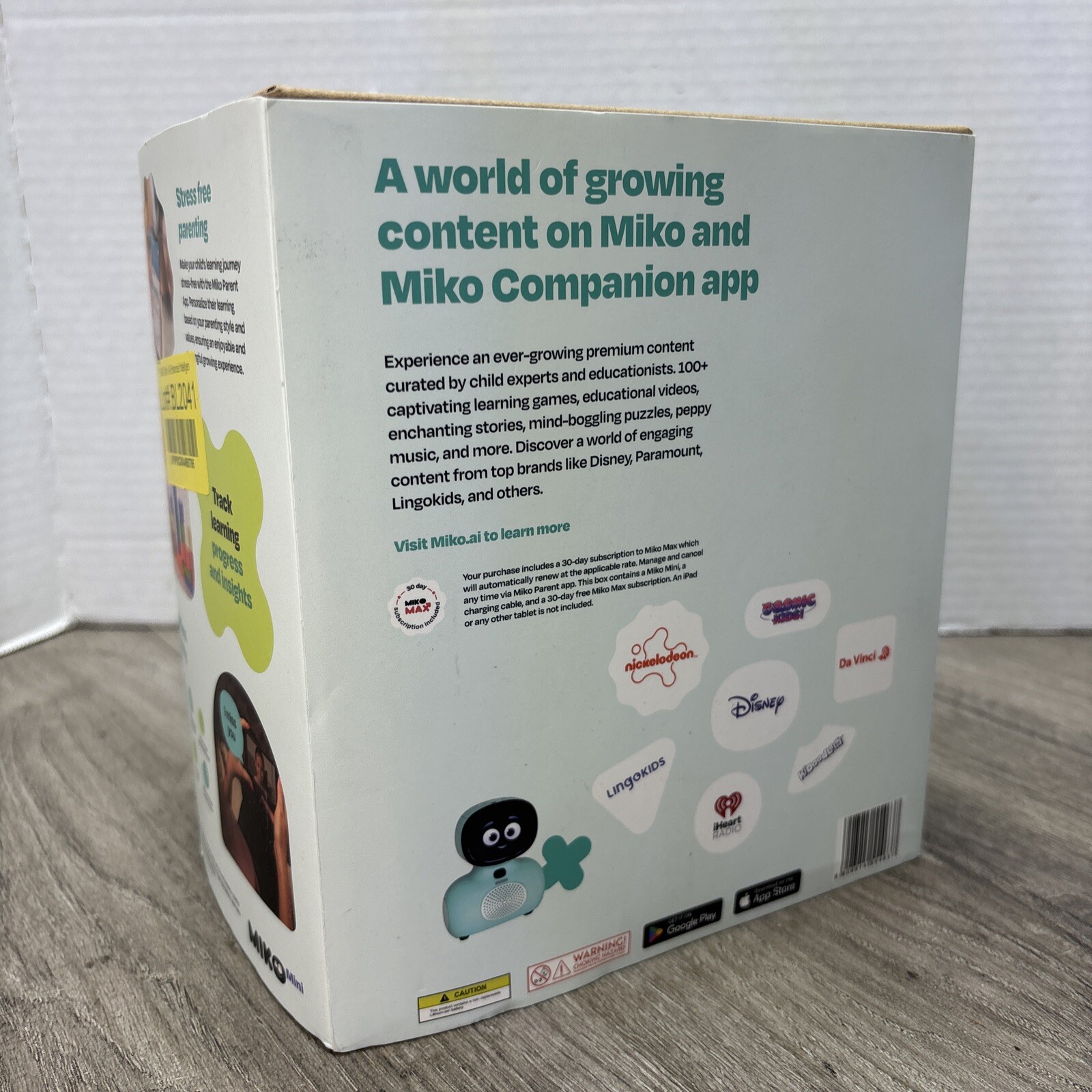 MIKO 3 Mini AI Robot: Learning and Fun Companion for Kids - New Open Box