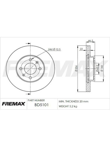 Fremax Brake Disc Front Pair (BD-5101) | eBay