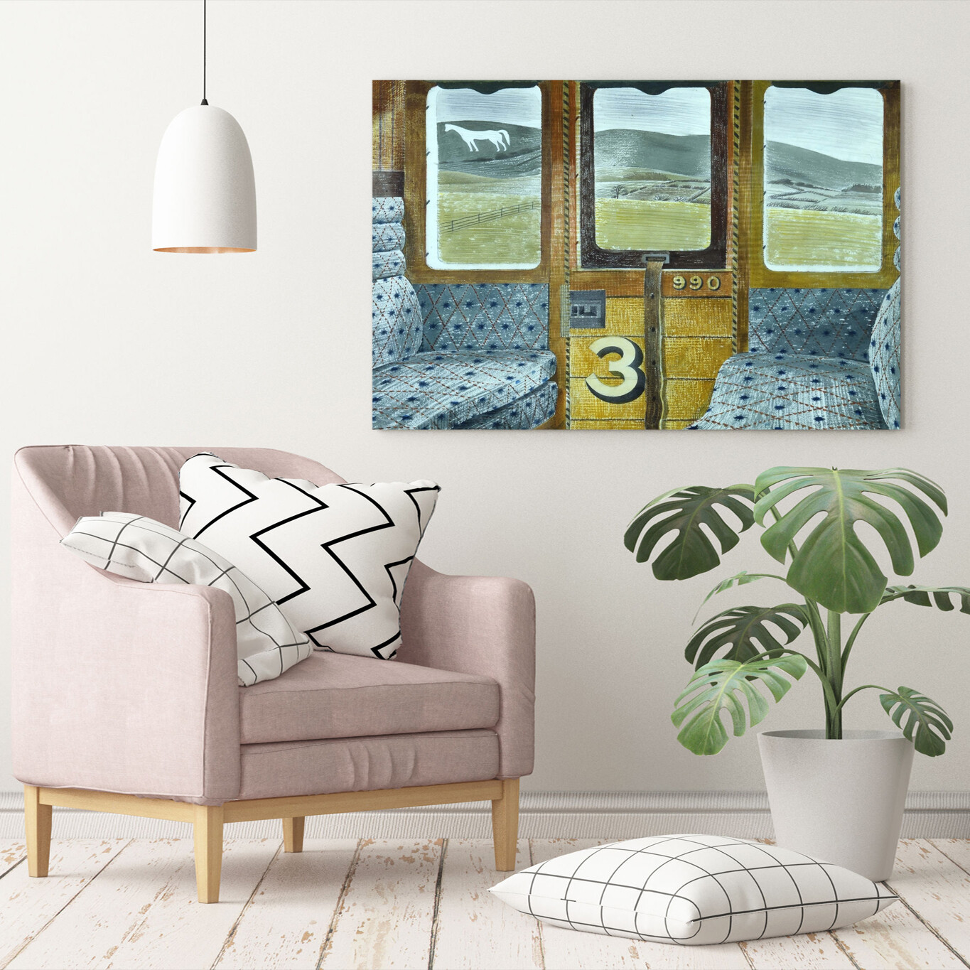 CANVAS WALL ART PAINTING PRINT ARTWORK CLASSIC Eric Ravilious Train ...
