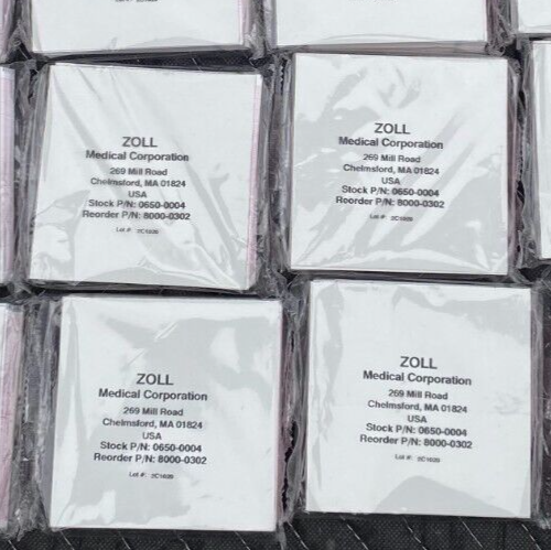 QTY 24 ZOLL 8000-0302 Original M, E & R Series Recorder Paper, 90mm Fan ...