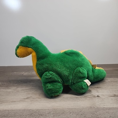 Vintage B J Toy Co Dinosaur Plush Green Yellow 10" Stegosaurus CUTE | eBay