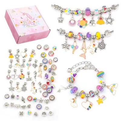 Unicorn Crystal Bead Bracelet Set - DIY Colorful Kids Jewelry Making ...