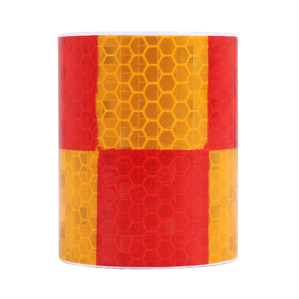 1M Reflective Safety Warning Conspicuity Tape Sticker, Red+yellow ...